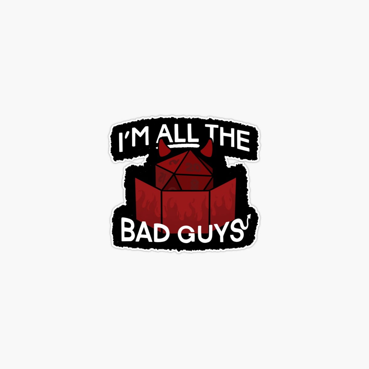 Onim I'M All The Bad Guys Sticker, Phone Decal Water Bottle Stickers ...