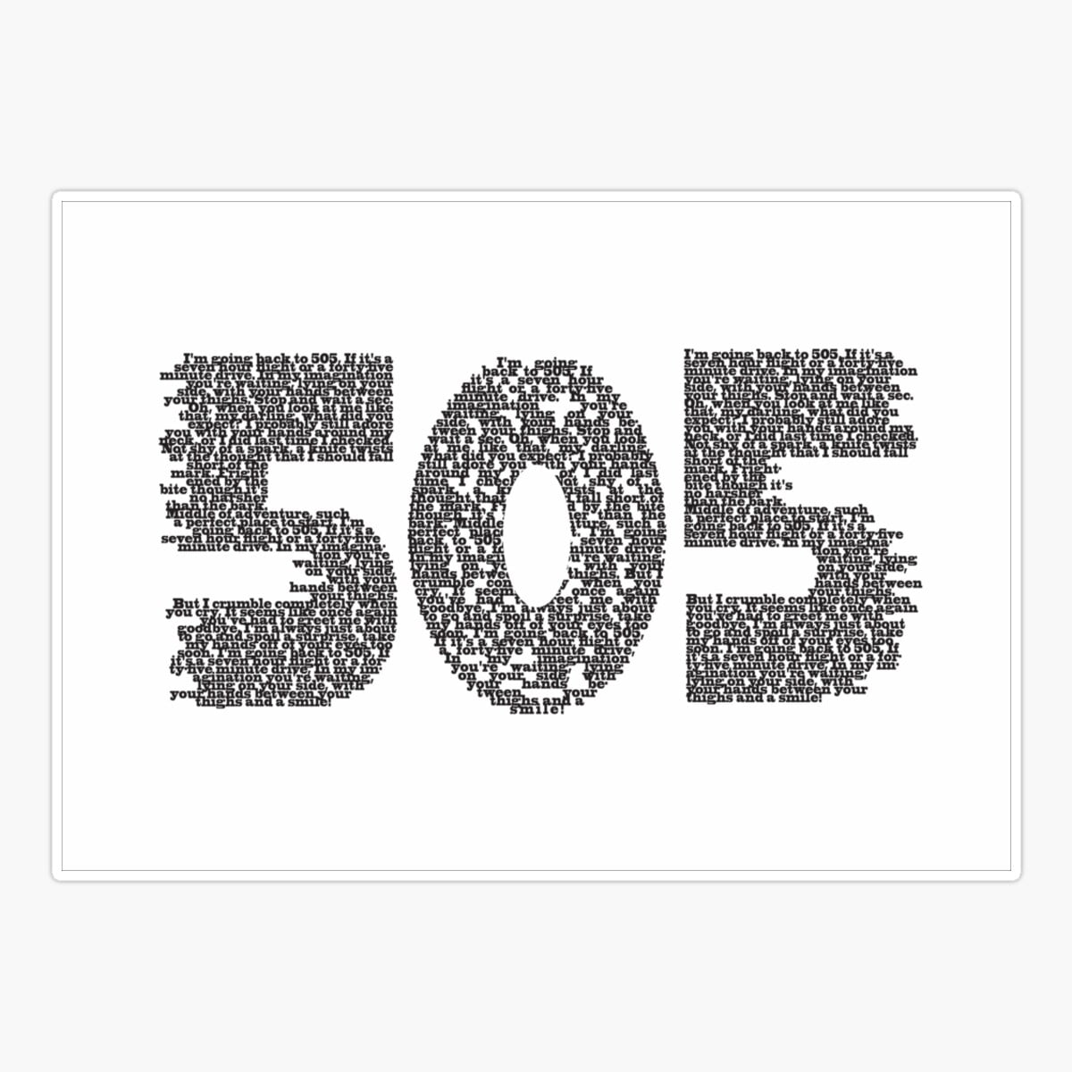 Onim I'M Going Back To 505 Sticker, Phone Decal Water Bottle Stickers ...