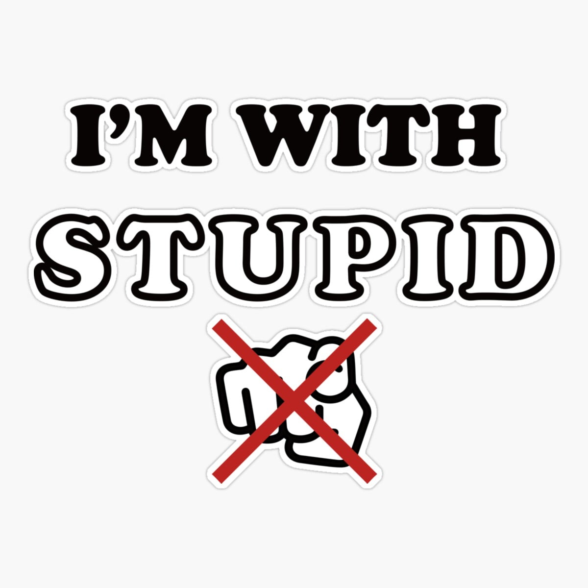 Onim I’M With Stupid Not You Sticker, Phone Decal Water Bottle Stickers ...