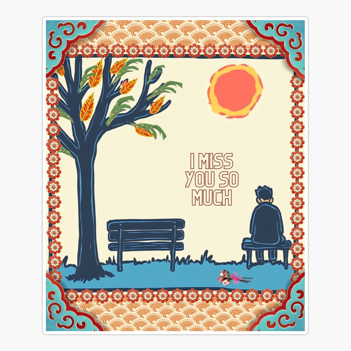 Onim I Miss You So Much – Poignant Reflection On Love And Loss Sticker ...