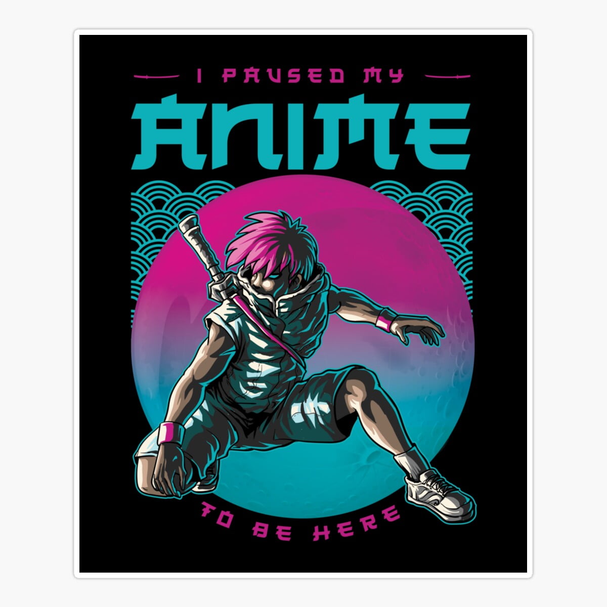 Onim I Paused My Anime To Be Here Otaku Manga Sticker, Phone Decal ...