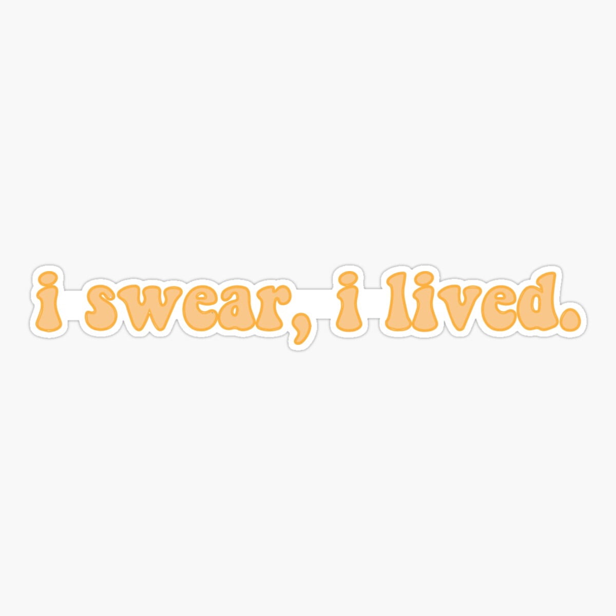 Onim I Swear, I Lived Sticker, Phone Decal Water Bottle Stickers Car ...