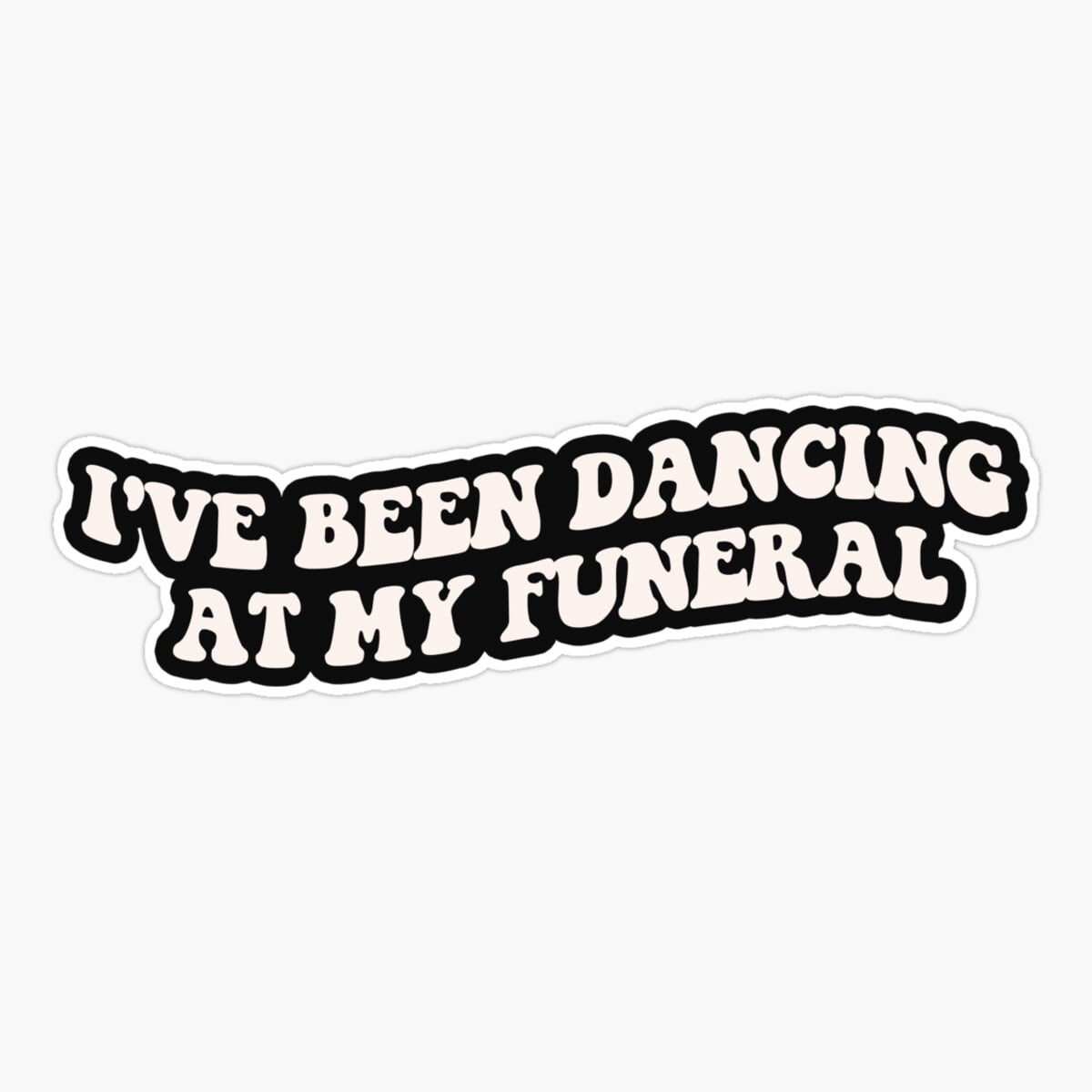 Onim I'Ve Been Dancing At My Funeral Yungblud (Beige) Sticker, Phone ...