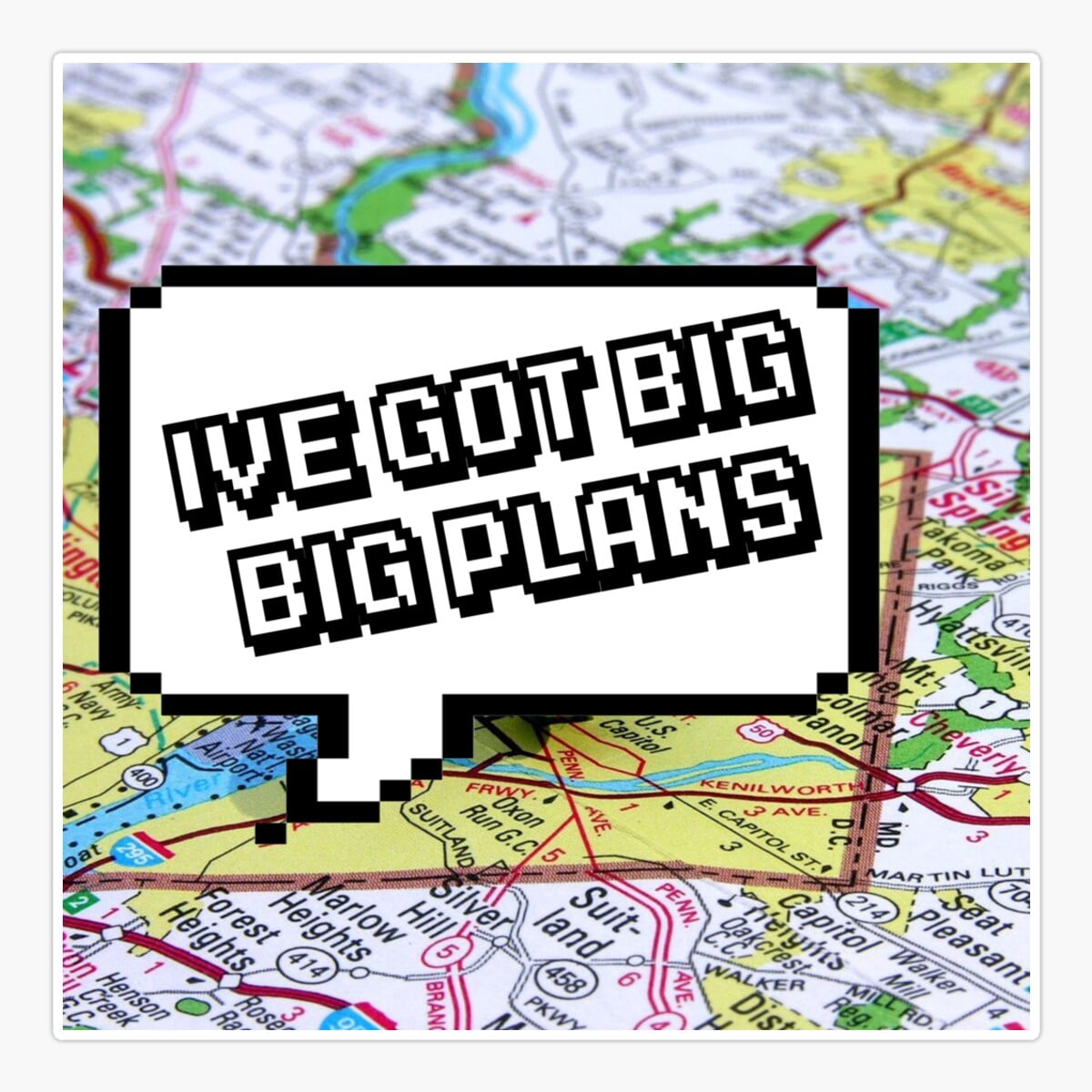 Onim I'Ve Got Big Big Plans Tfb Lyrics Sticker, Phone Decal Water ...