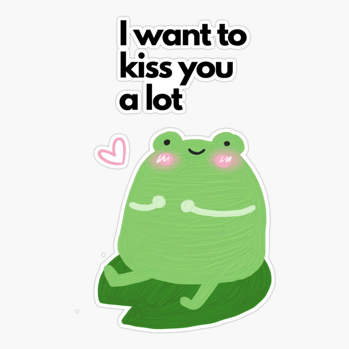 Onim I Want To Kiss You A Lot (White) Sticker, Phone Decal Water Bottle ...
