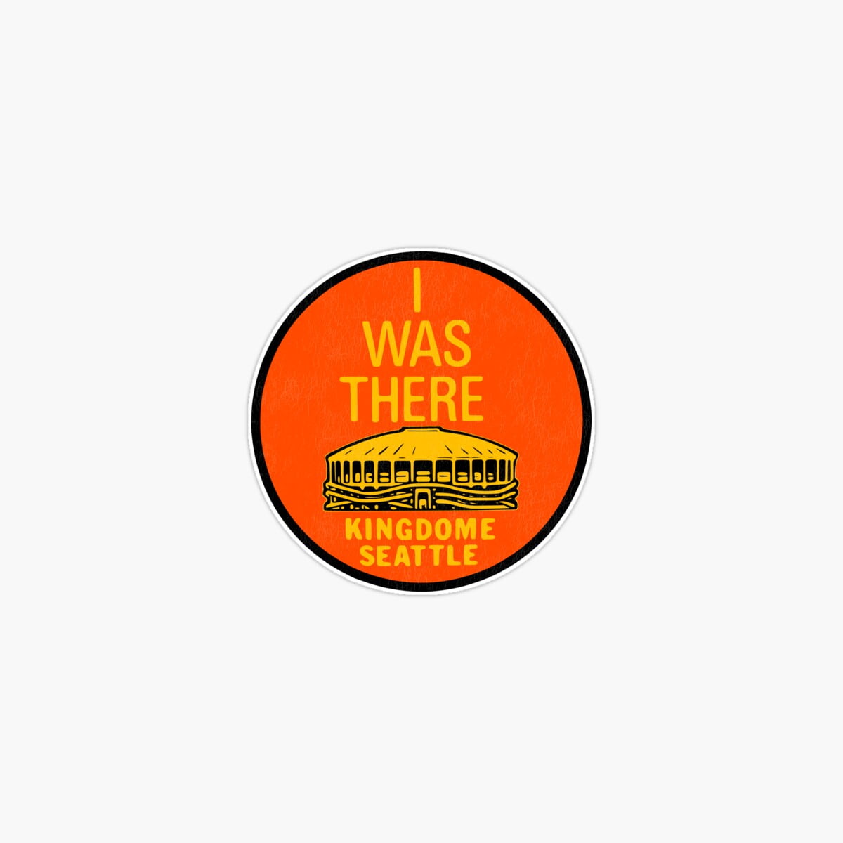 Onim I Was There - The Seattle Kingdome Stadium Sticker, Phone Decal ...