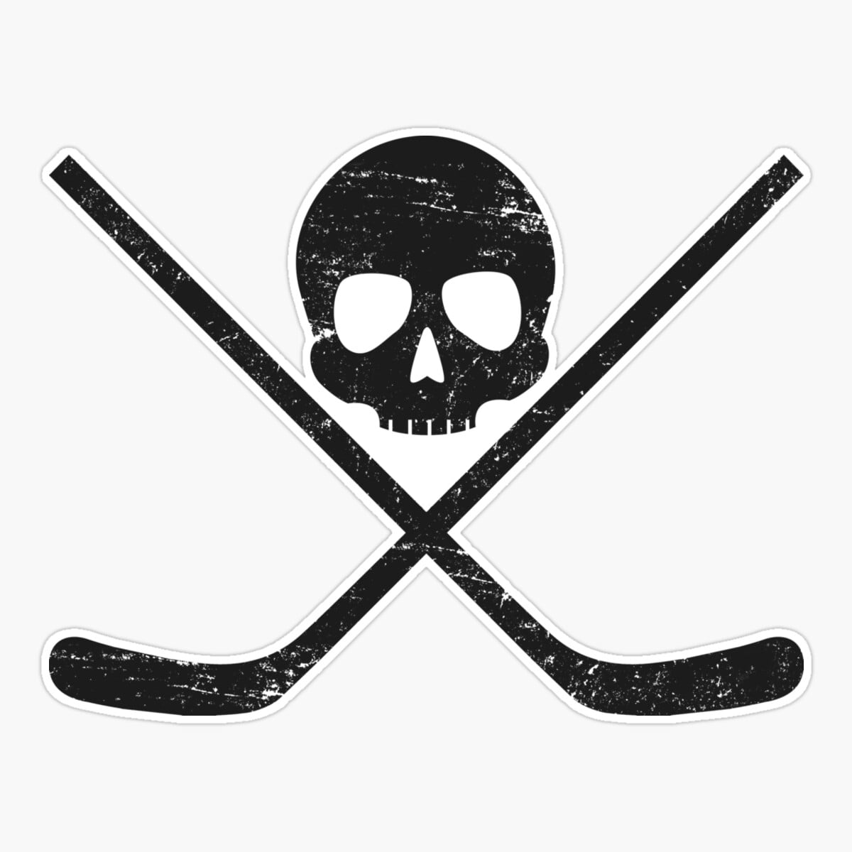Onim Ice Hockey Punk Rock Stick Goon Pirate Skull And Crossbones ...