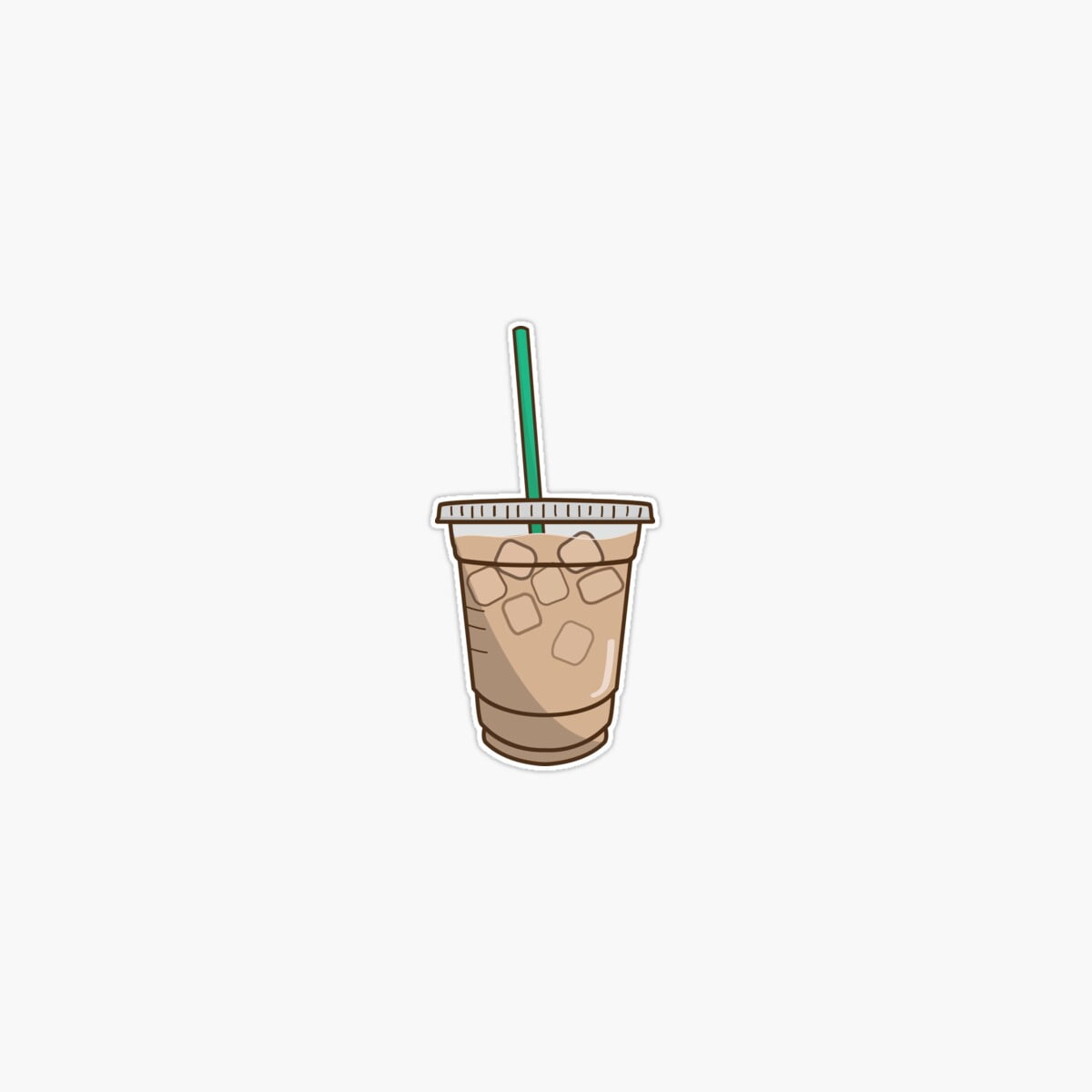Onim Iced Coffee Doodle Sticker, Phone Decal Water Bottle Stickers Car ...