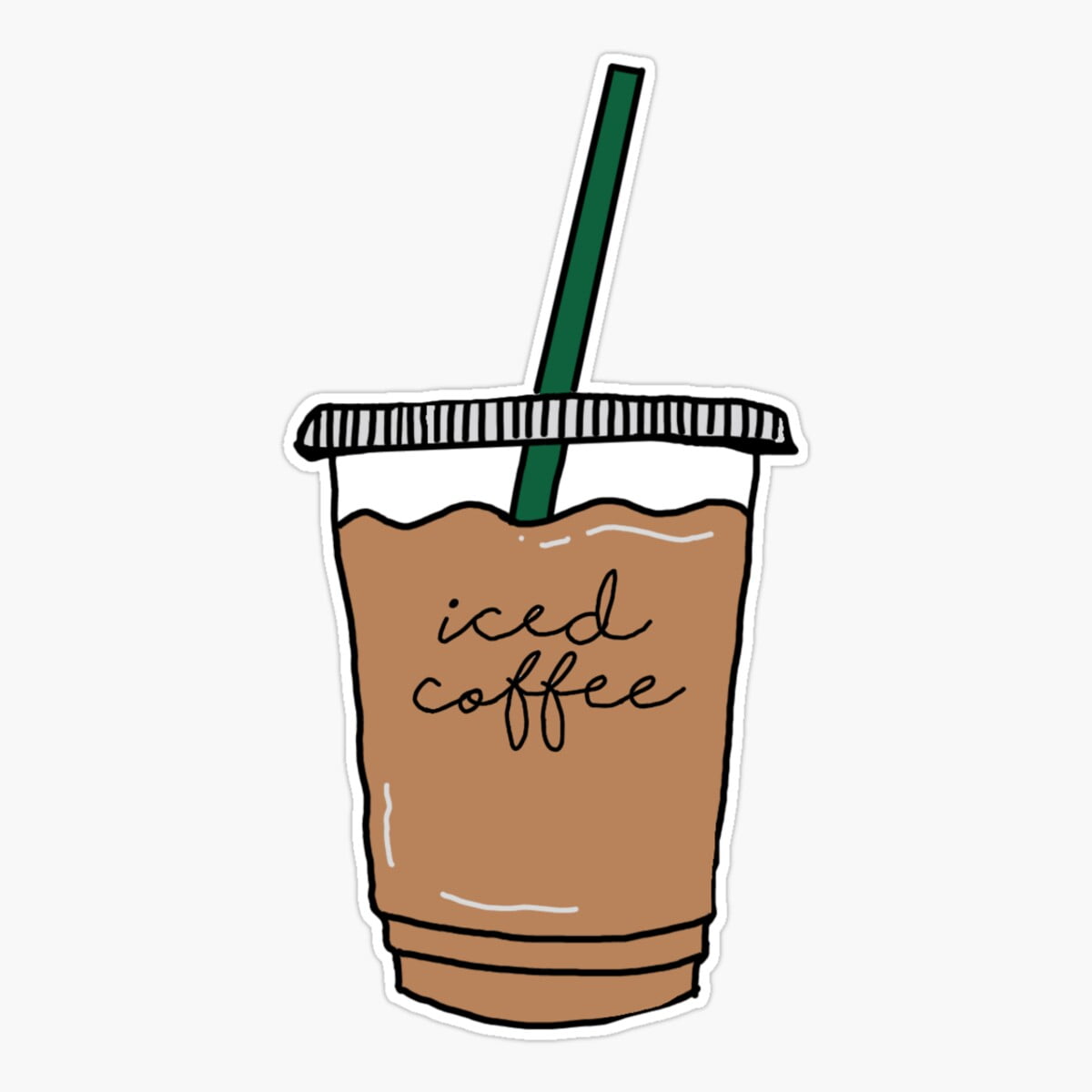 Onim Iced Coffee Sticker, Phone Decal Water Bottle Stickers Car Decals ...