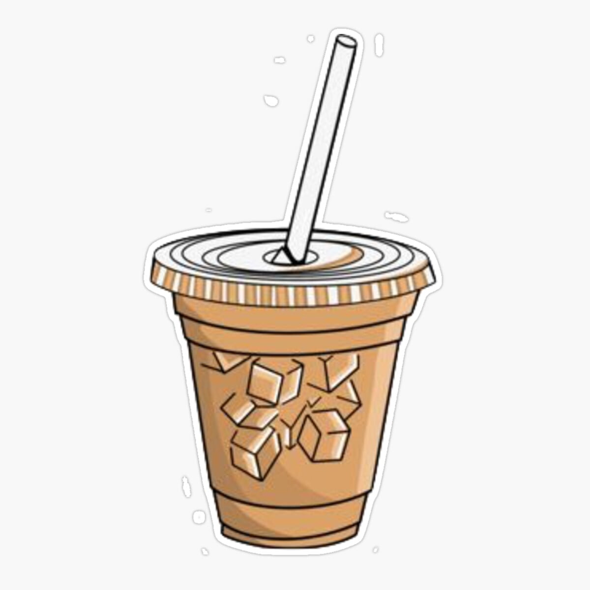 Onim Iced Coffee Sticker, Phone Decal Water Bottle Stickers Car Decals ...