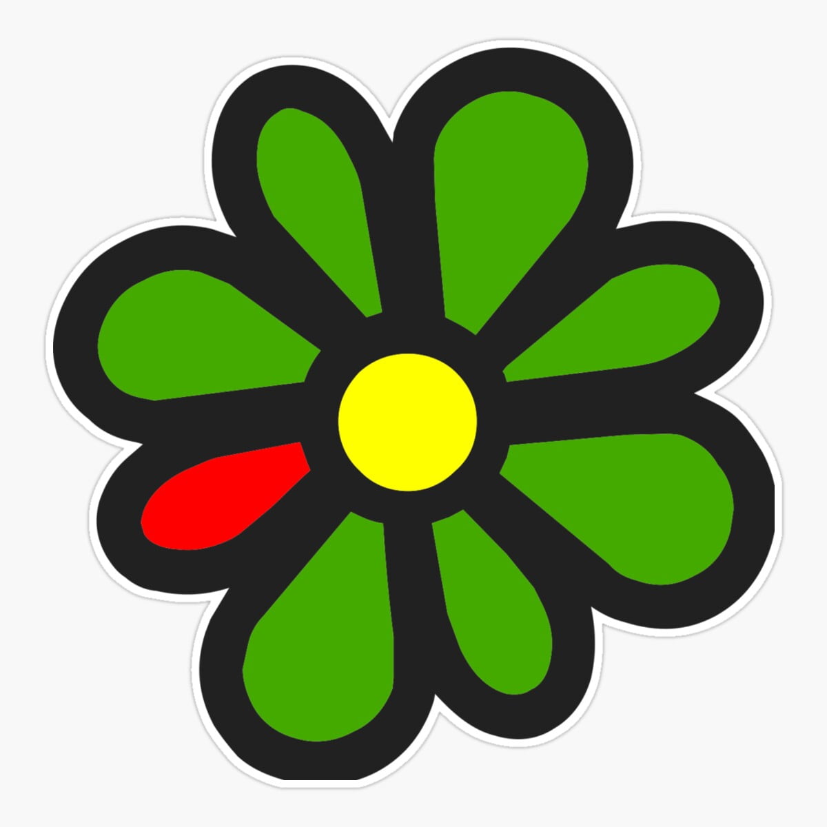 Onim Icq Classic Logo Sticker, Phone Decal Water Bottle Stickers Car ...