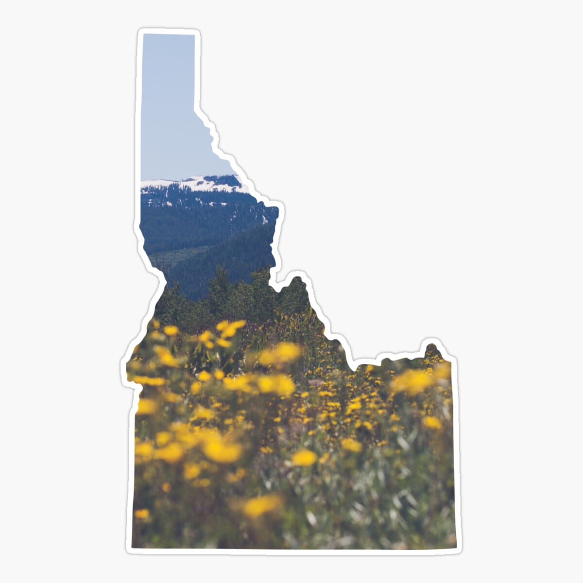 Onim Idaho Shaped Photo - Spring Valley Sticker, Phone Decal Water ...
