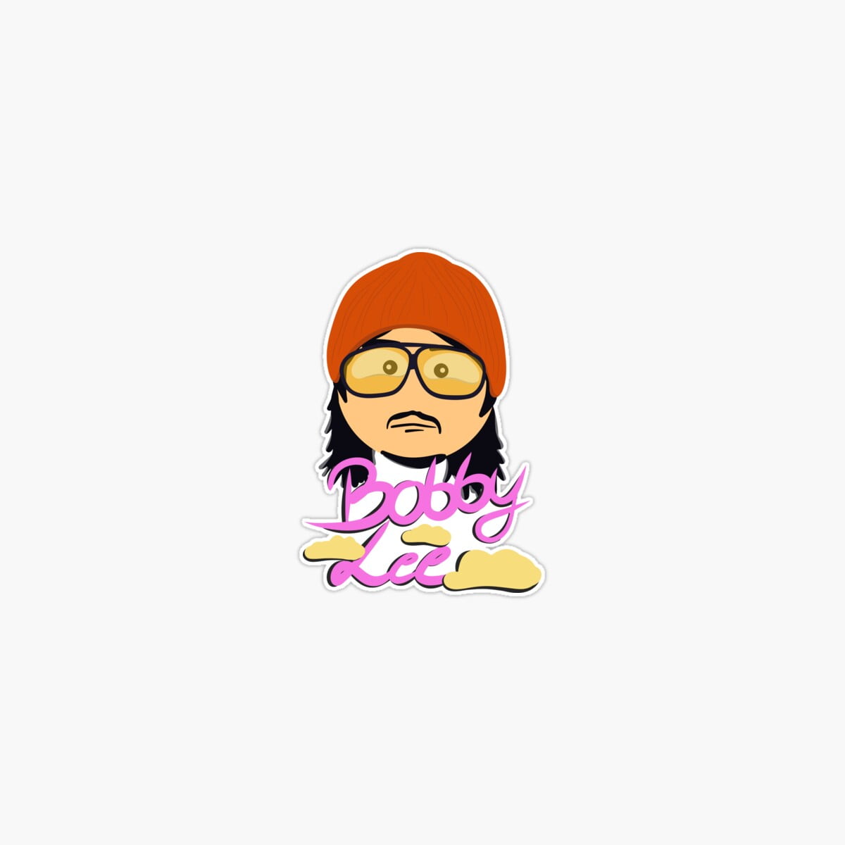 Onim If Bobby Lee Was a South Park Character (White) Sticker - Walmart.com