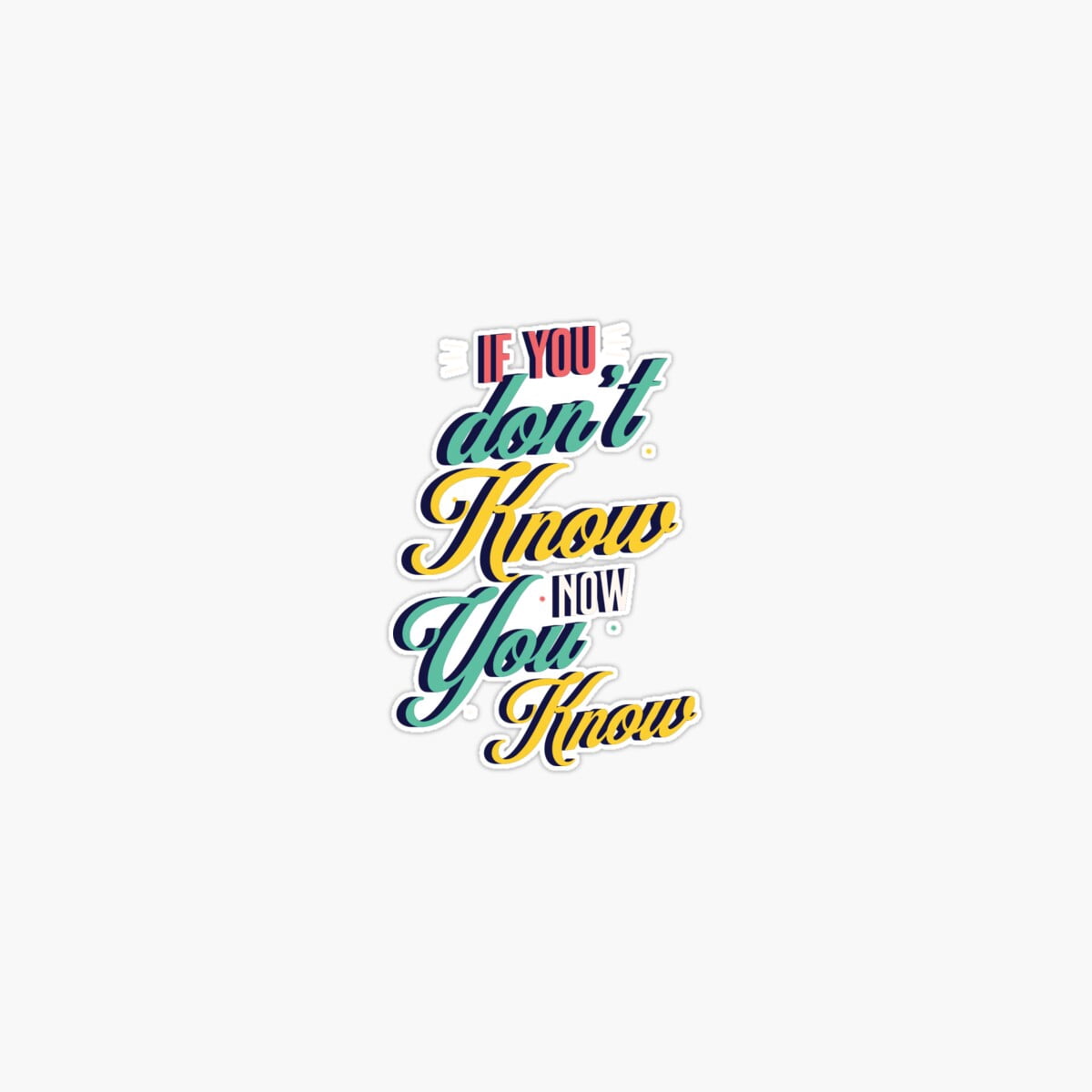 Onim If You Don'T Know , Now You Know Sticker, Phone Decal Water Bottle ...