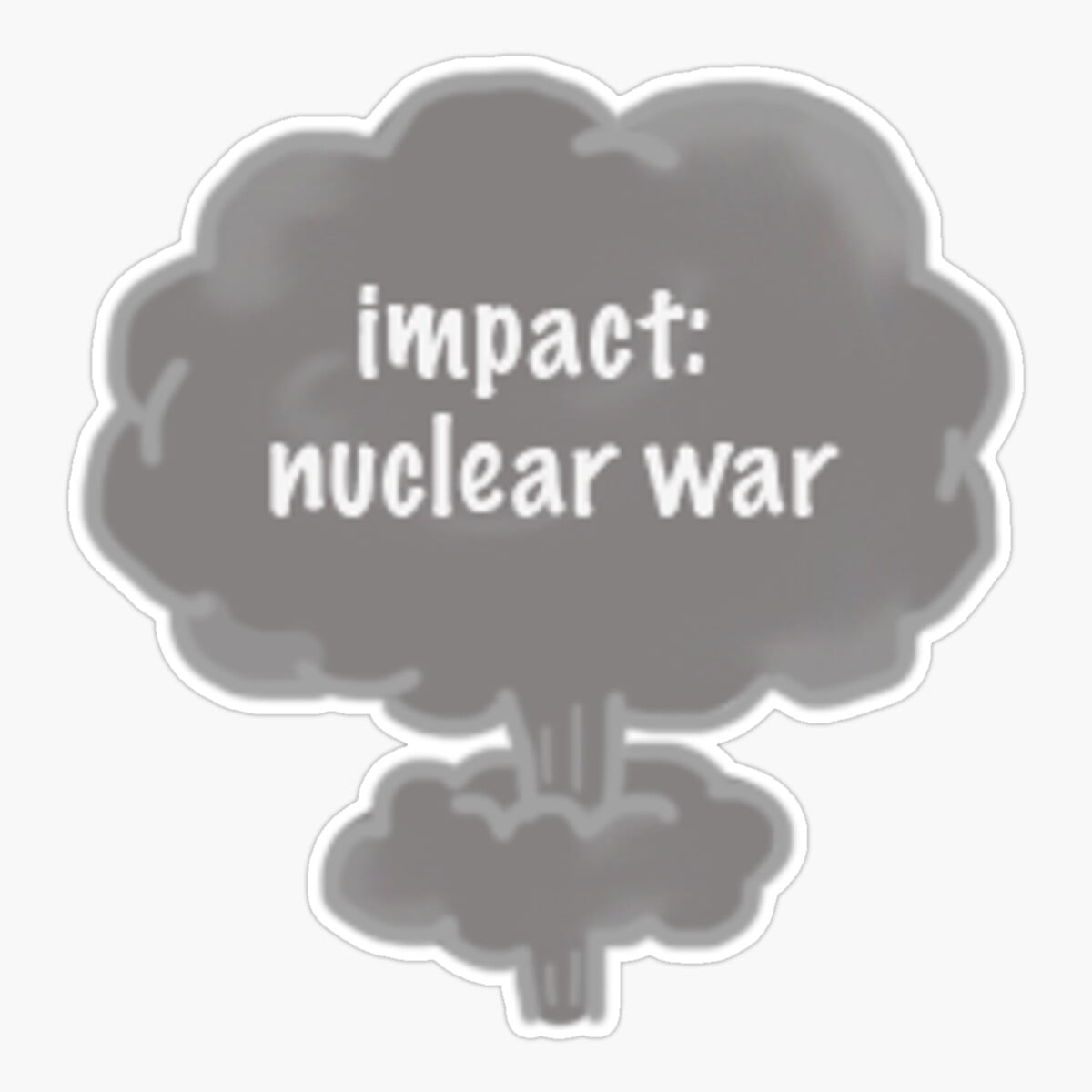 Onim Impact: Nuclear War Sticker, Phone Decal Water Bottle Stickers Car ...