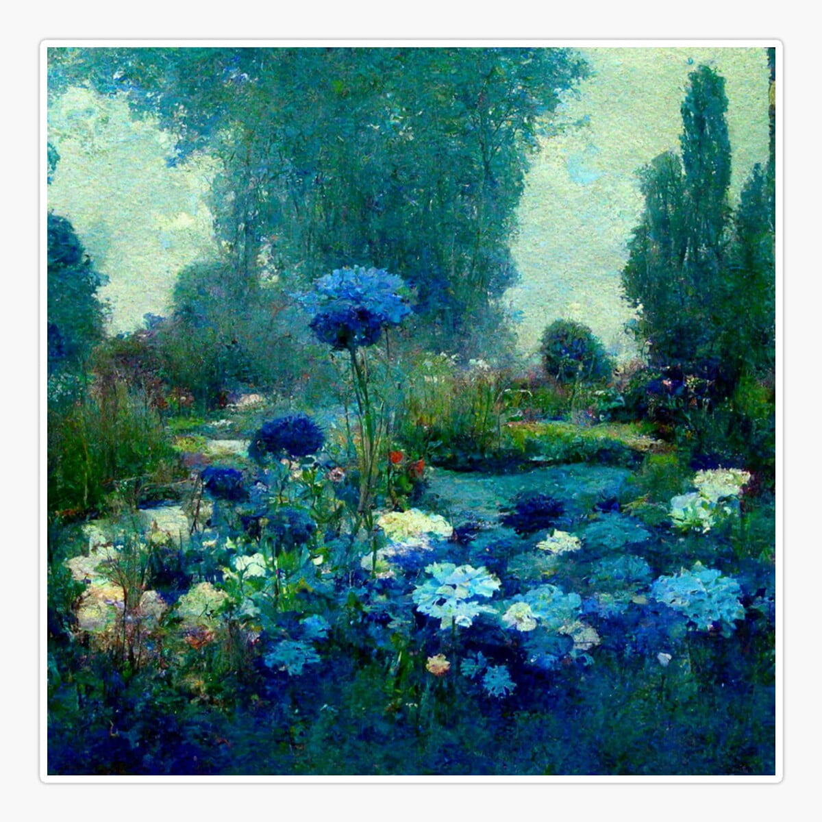 Onim In The Blue Gardens Vi Sticker, Phone Decal Water Bottle Stickers ...