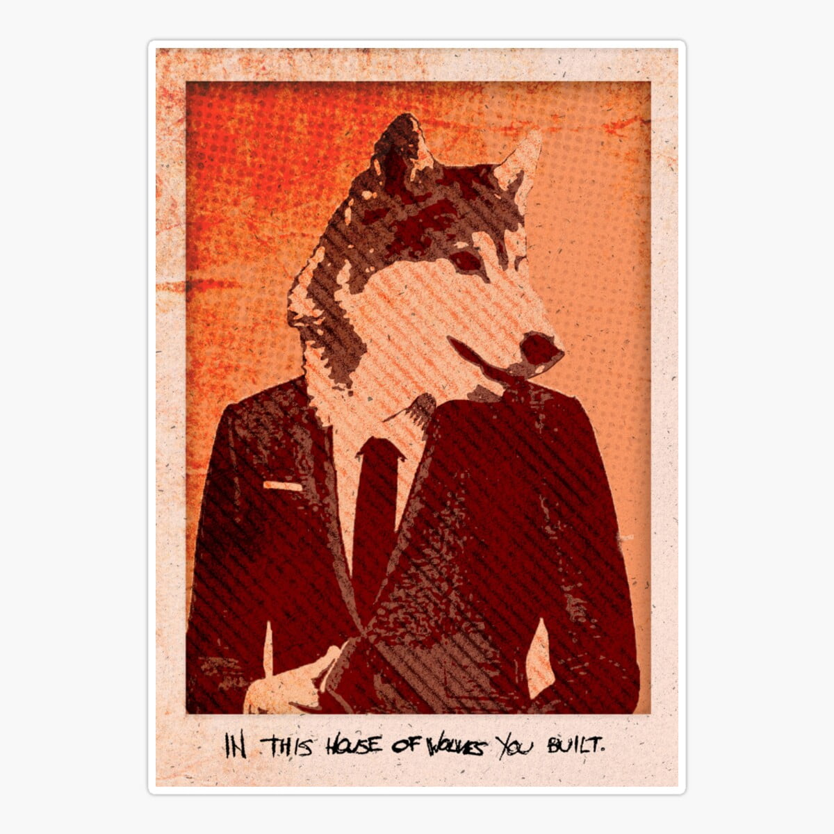 Onim In This House Of Wolves You Built Sticker, Phone Decal Water ...