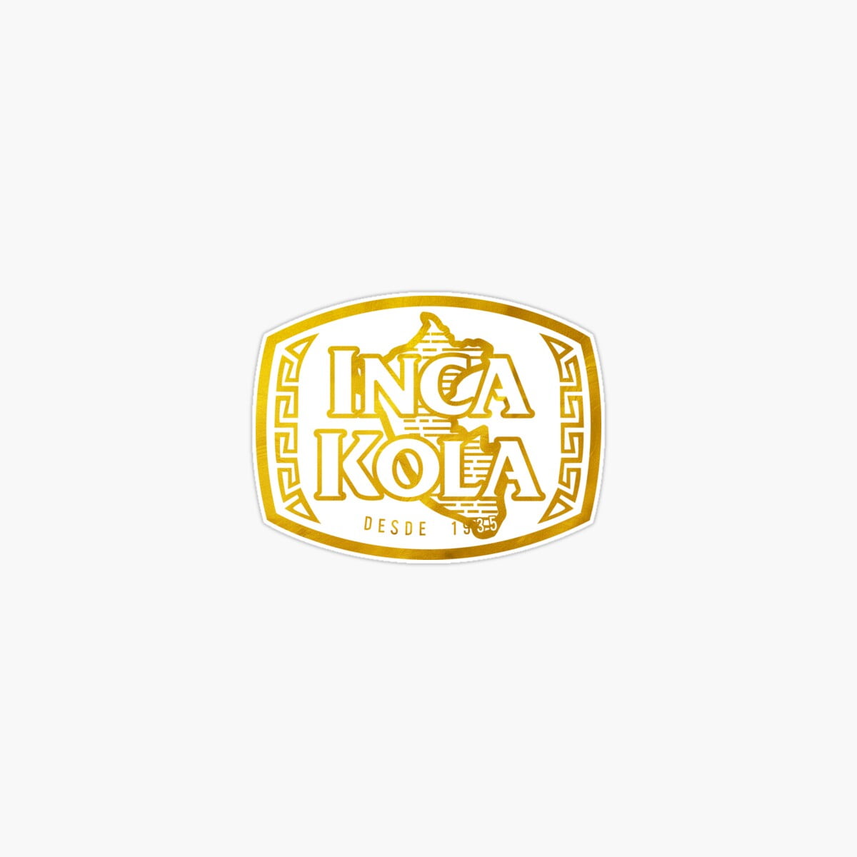 Onim Inca Kola - Gold Sticker, Phone Decal Water Bottle Stickers Car ...