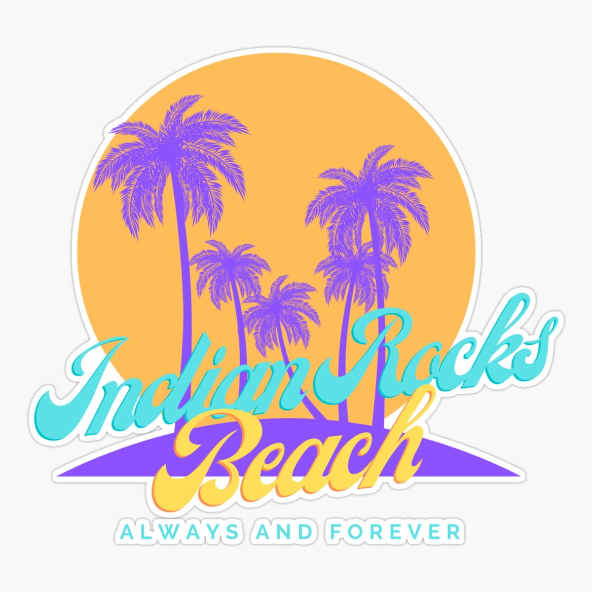 Onim Indian Rocks Beach Sticker, Phone Decal Water Bottle Stickers Car ...