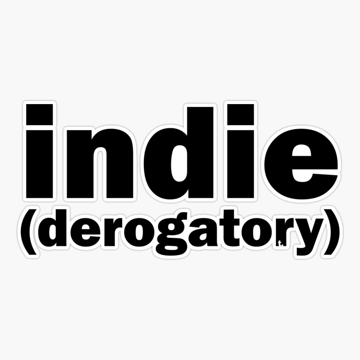 Onim Indie (Derogatory) Sticker, Phone Decal Water Bottle Stickers Car ...