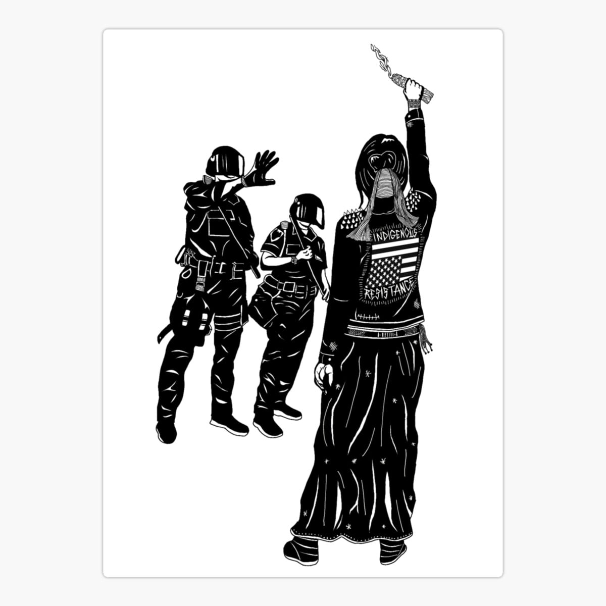 Onim Indigenous Resistance Sticker, Phone Decal Water Bottle Stickers ...