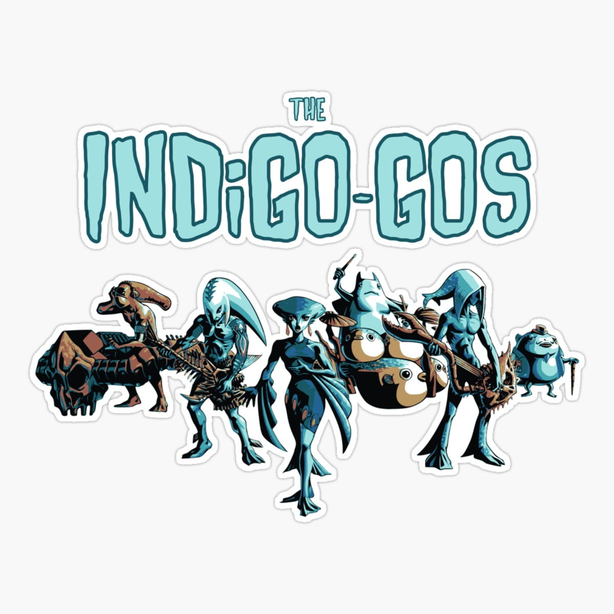 Onim Indigo-Gos Sticker, Phone Decal Water Bottle Stickers Car Decals ...