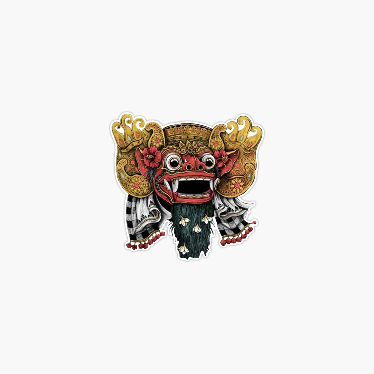Onim Indonesian Culture, Barong Bali Indonesian Sticker, Phone Decal ...