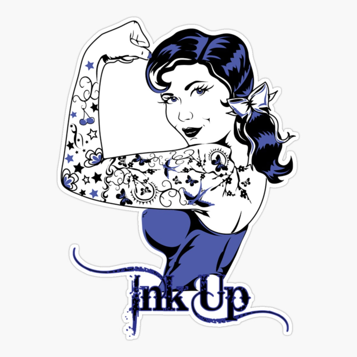 Onim Ink Up Ladies Sticker, Phone Decal Water Bottle Stickers Car ...