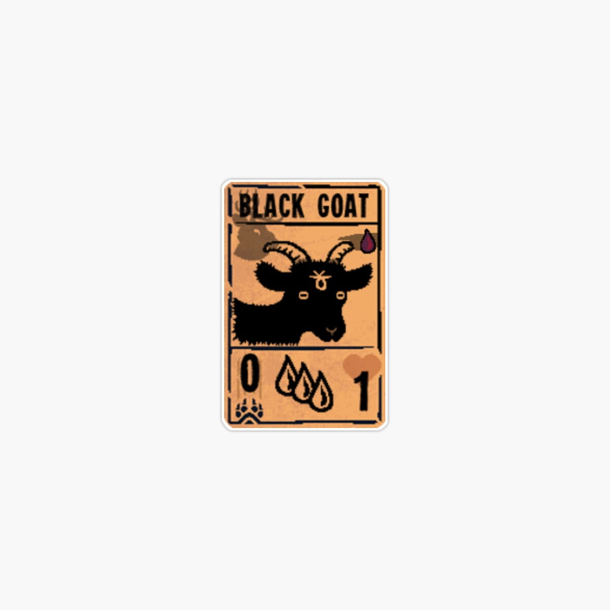 Onim Inscyption Black Goat Sticker - Walmart.com