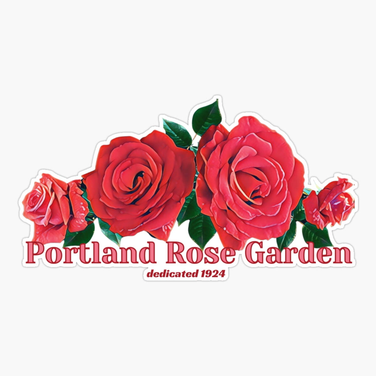 Onim International Rose Test Garden In Portland, Oregon. Sticker, Phone ...