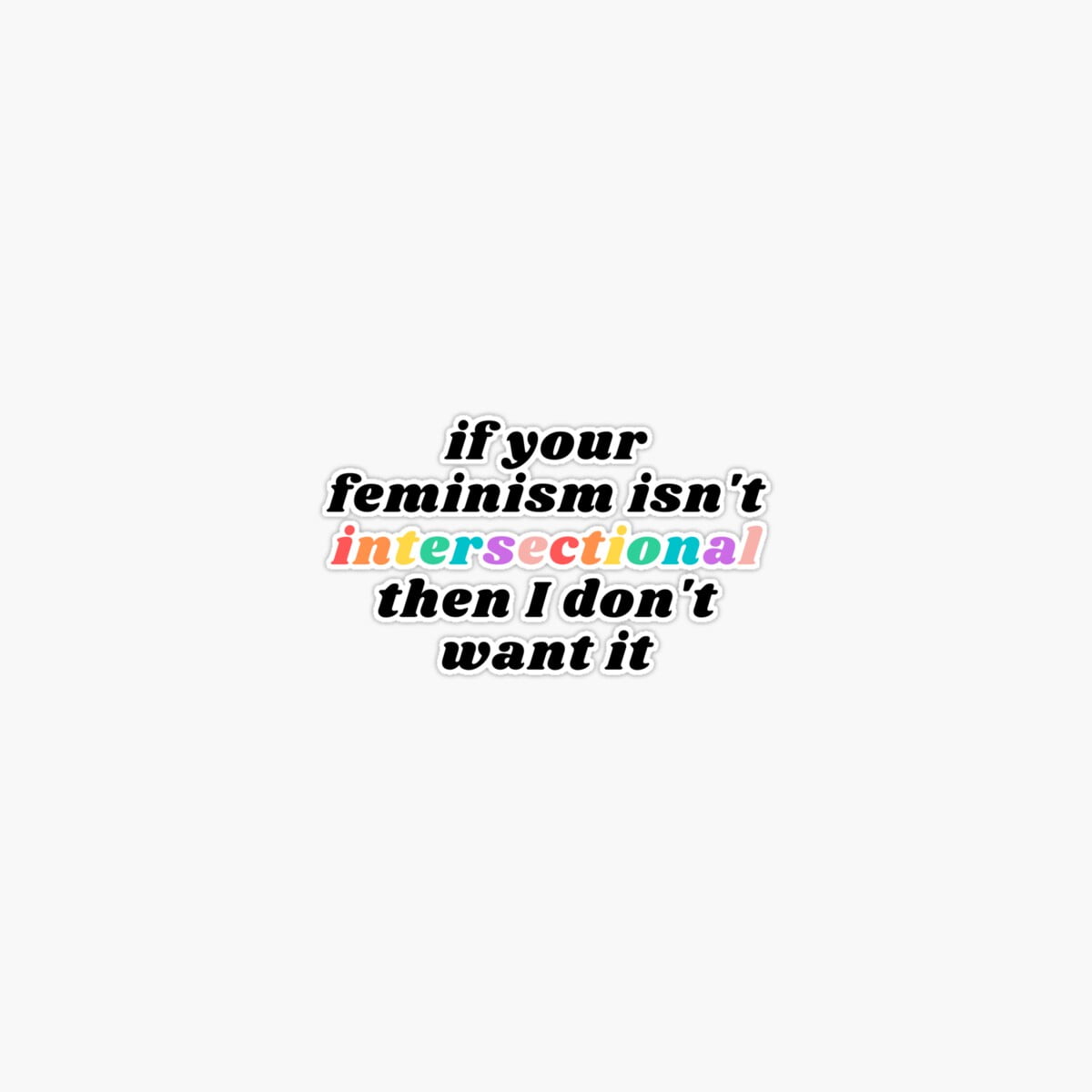Onim Intersectional Feminism Sticker, Phone Decal Water Bottle Stickers ...