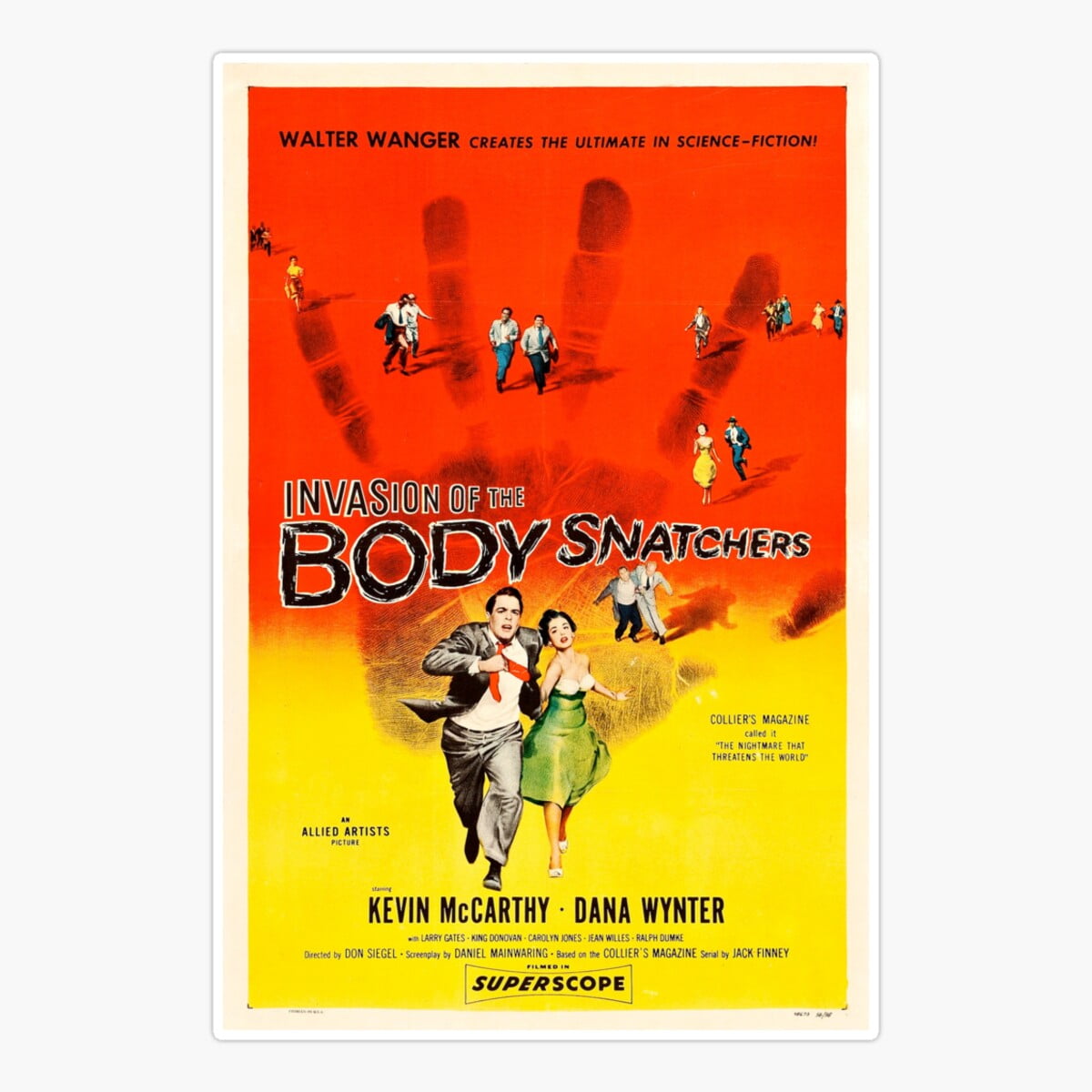 Onim Invasion Of The Body Snatchers - Vintage Art Sticker, Phone Decal ...