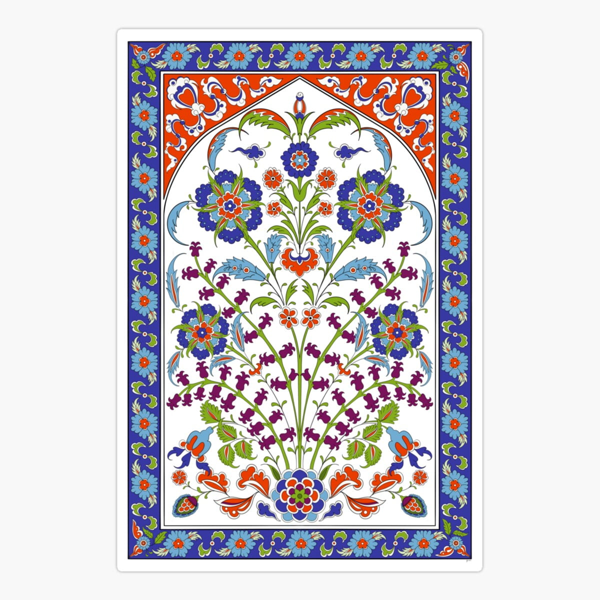 Onim Islamic Turkish Art Ottoman Sundays Sticker, Phone Decal Water ...