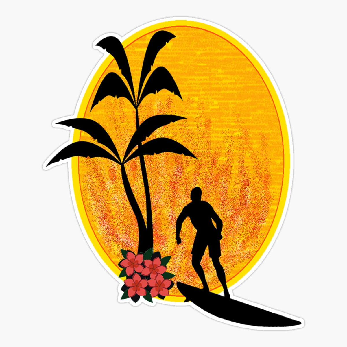 Onim Island Surf Sticker, Phone Decal Water Bottle Stickers Car Decals ...