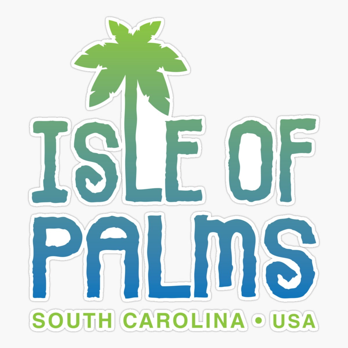 Onim Isle Of Palms South Carolina Vacation And Beach Gear Sticker ...