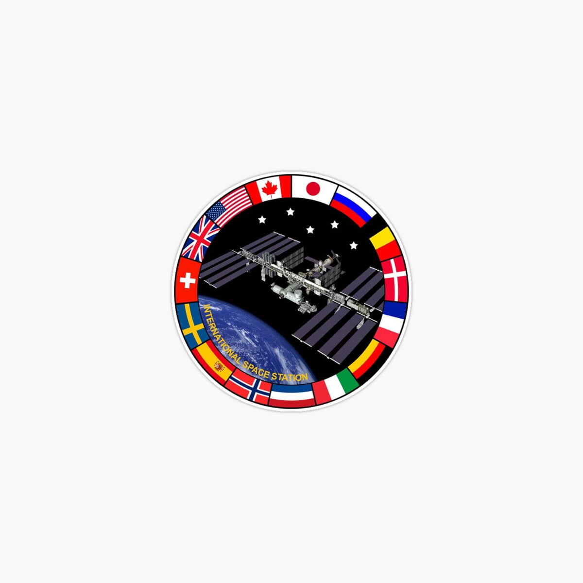 Onim Iss Composite Logo Sticker, Phone Decal Water Bottle Stickers Car ...