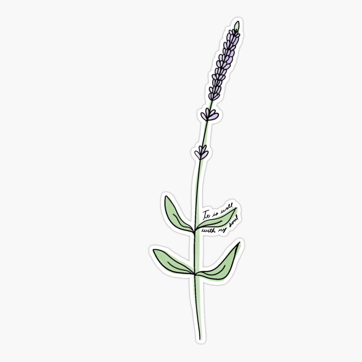 Onim It Is Well Lavender Sticker, Phone Decal Water Bottle Stickers Car ...