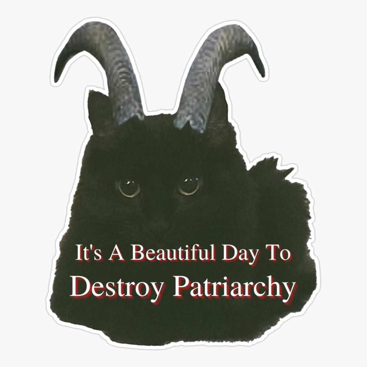 Onim It'S A Beautiful Day To Destroy Patriarchy | Meme Sticker, Phone ...
