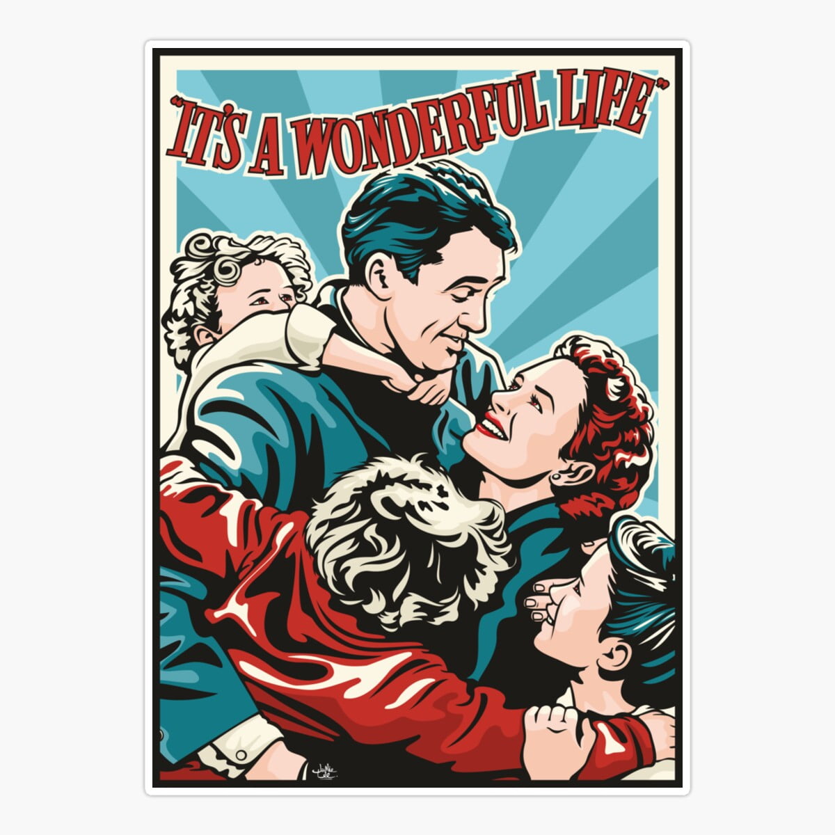 Onim It'S A Wonderful Life Sticker, Phone Decal Water Bottle Stickers ...