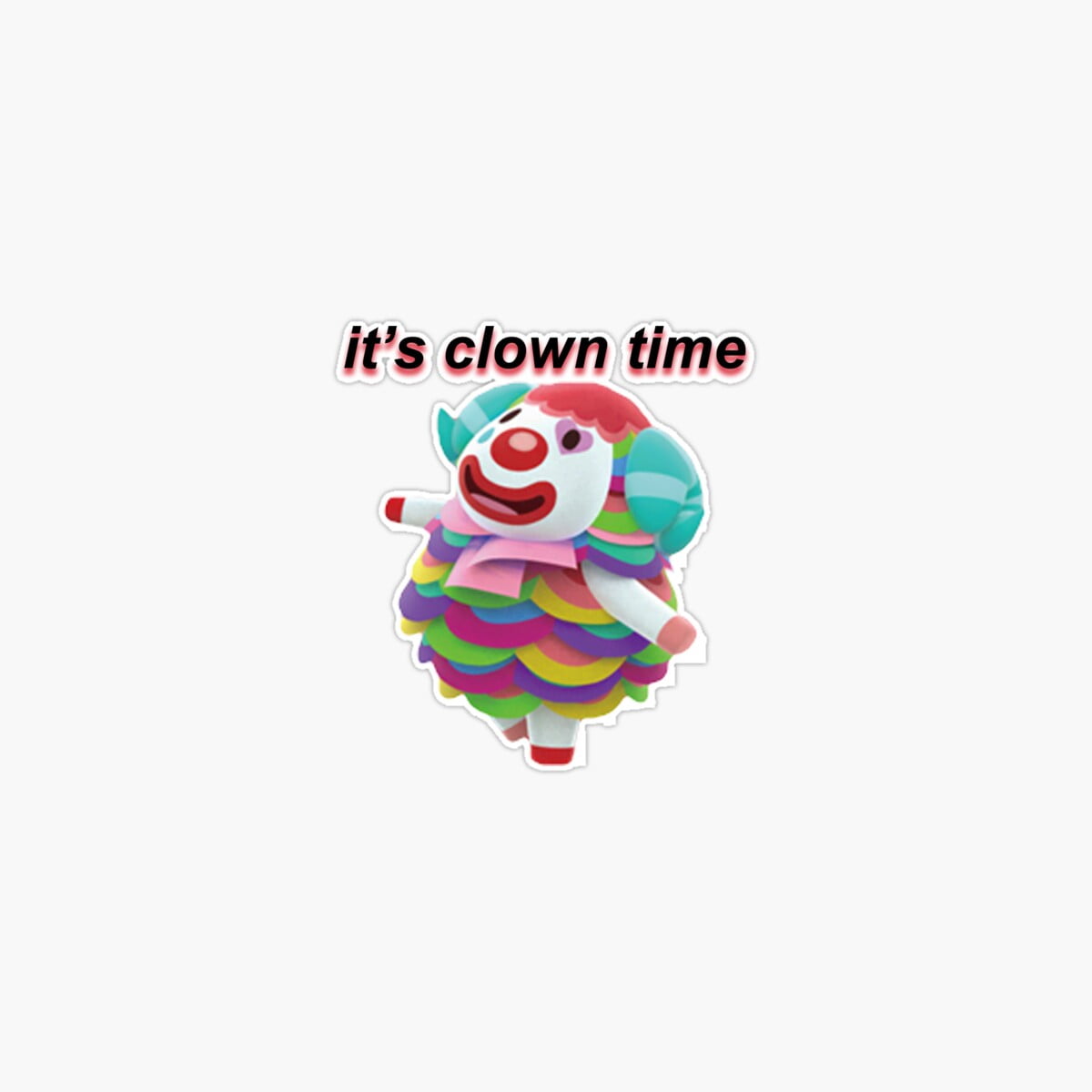 Onim It'S Clown Time Sticker, Phone Decal Water Bottle Stickers Car ...