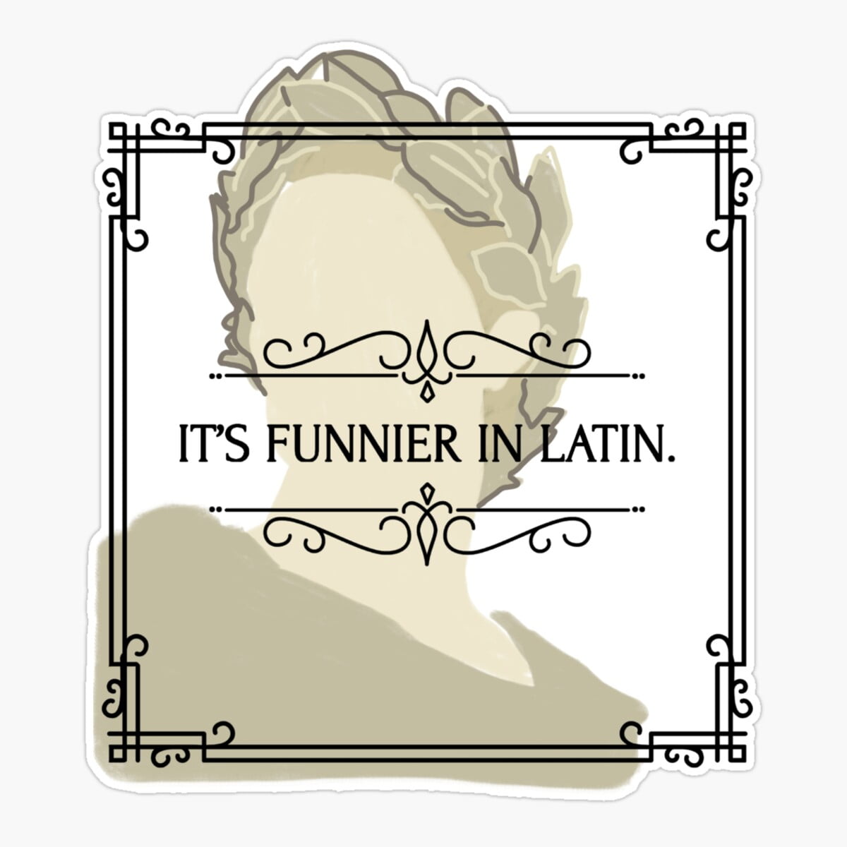Onim It’S Funnier In Latin. Sticker, Phone Decal Water Bottle Stickers ...