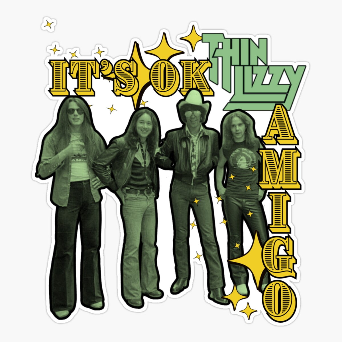 Onim It'S Ok, Amigo Sticker, Phone Decal Water Bottle Stickers Car ...