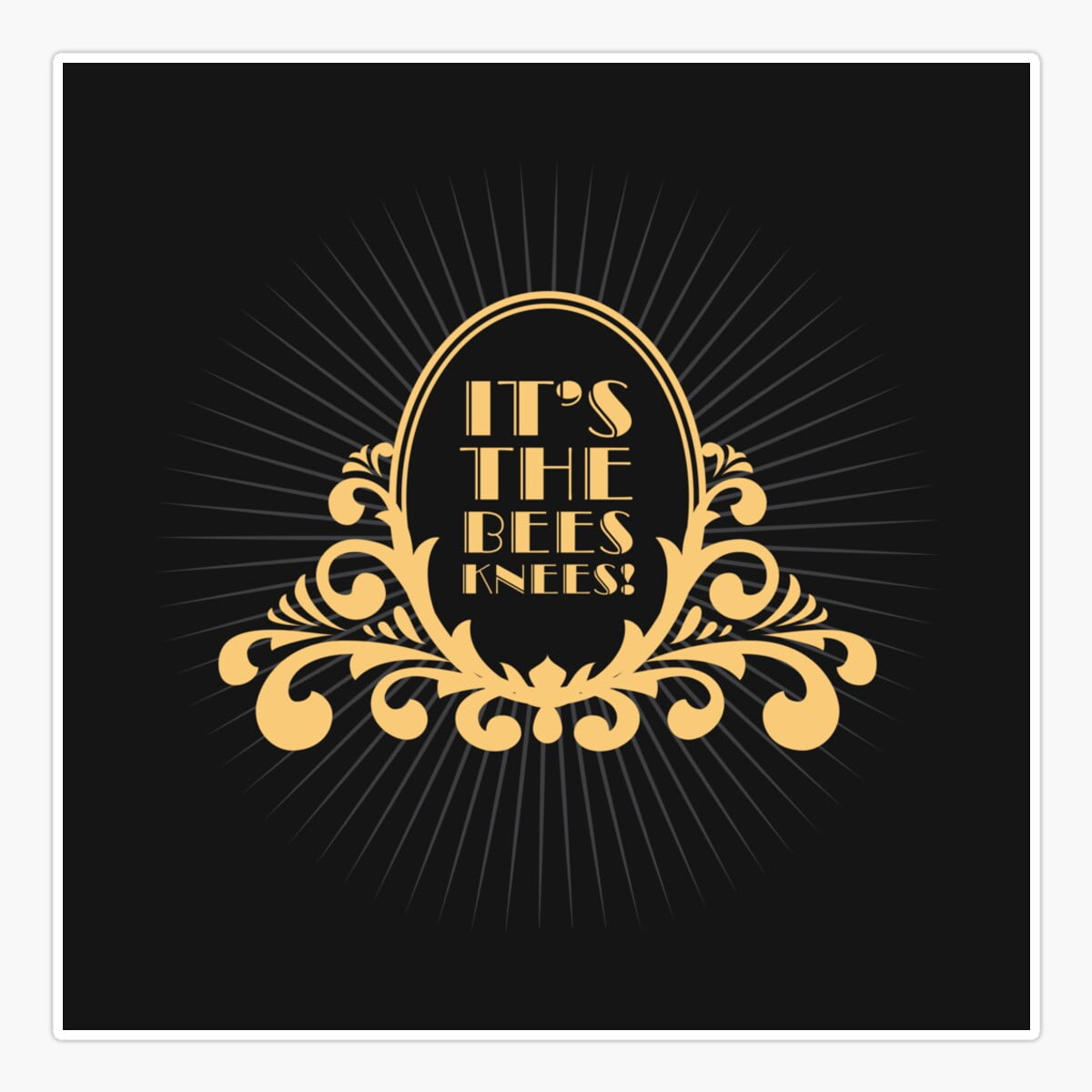 Onim It'S The Bees Knees Art Deco Gatsby Flapper Slang Sticker, Phone ...