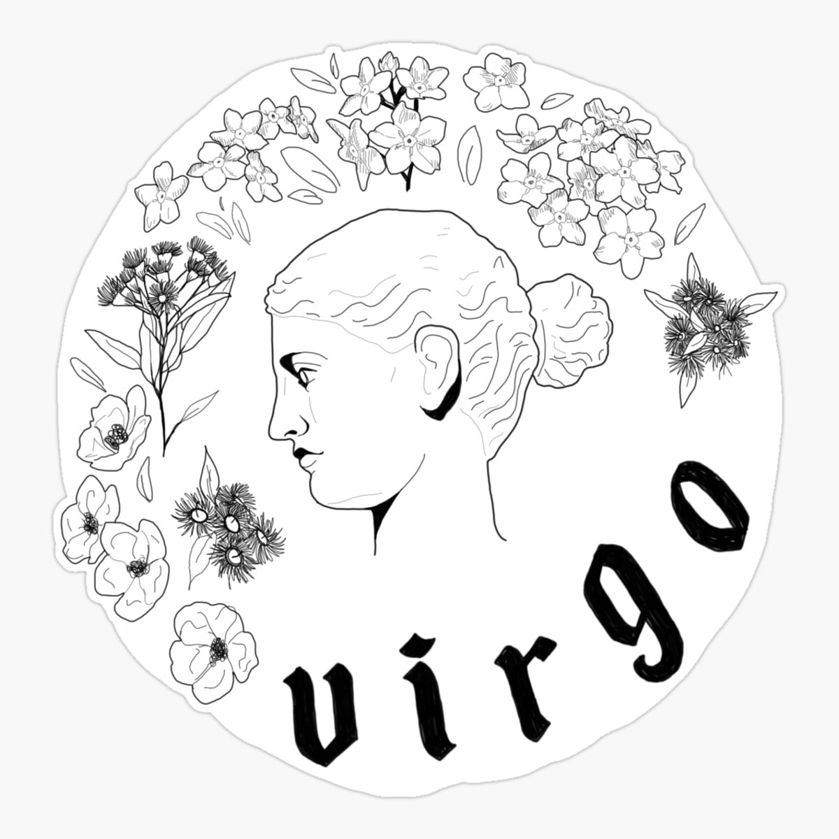 Onim It'S Virgo Season Bb | Zodiac Sticker, Phone Decal Water Bottle ...