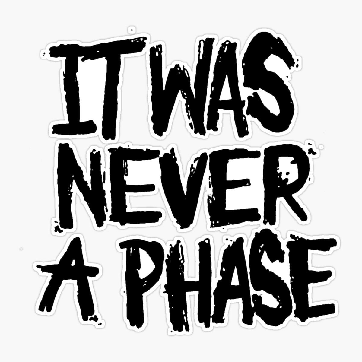 Onim It Was Never A Phase Sticker, Phone Decal Water Bottle Stickers ...