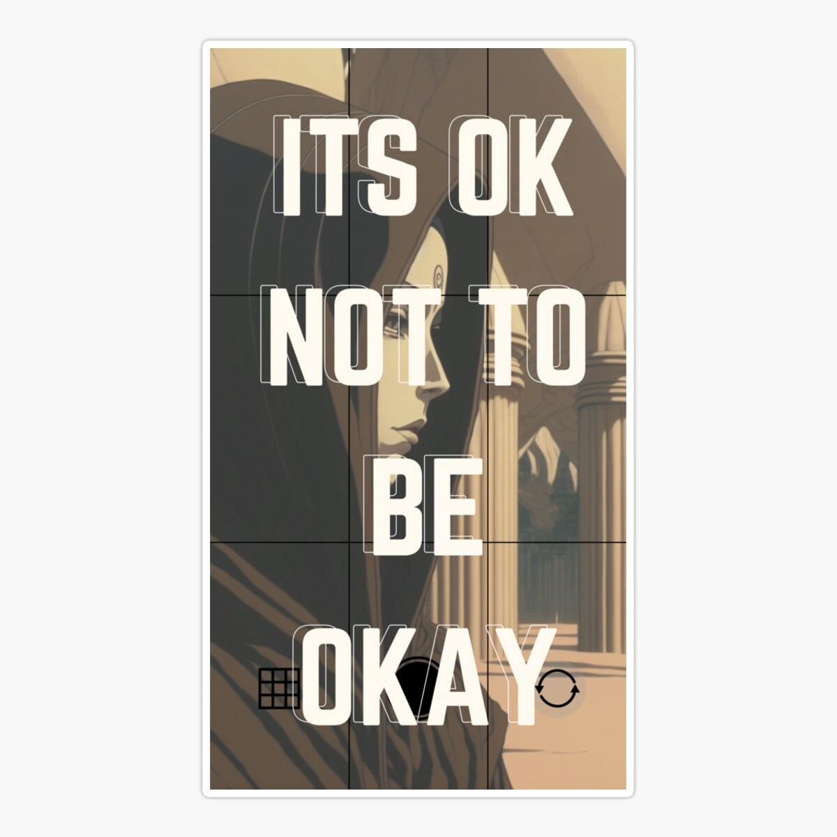 Onim Its Ok Not To Be Okay Sticker, Phone Decal Water Bottle Stickers ...