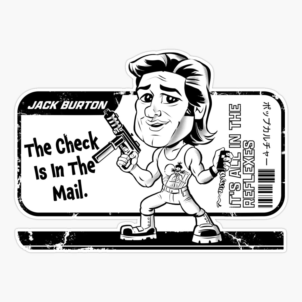 Onim Jack Burton Pop Culture Icon Sticker, Phone Decal Water Bottle ...