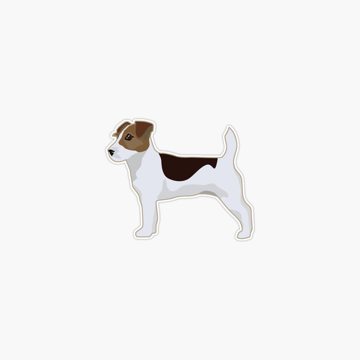 Onim Jack Russell Terrier - Basic Breed Silhouette Sticker, Phone Decal ...