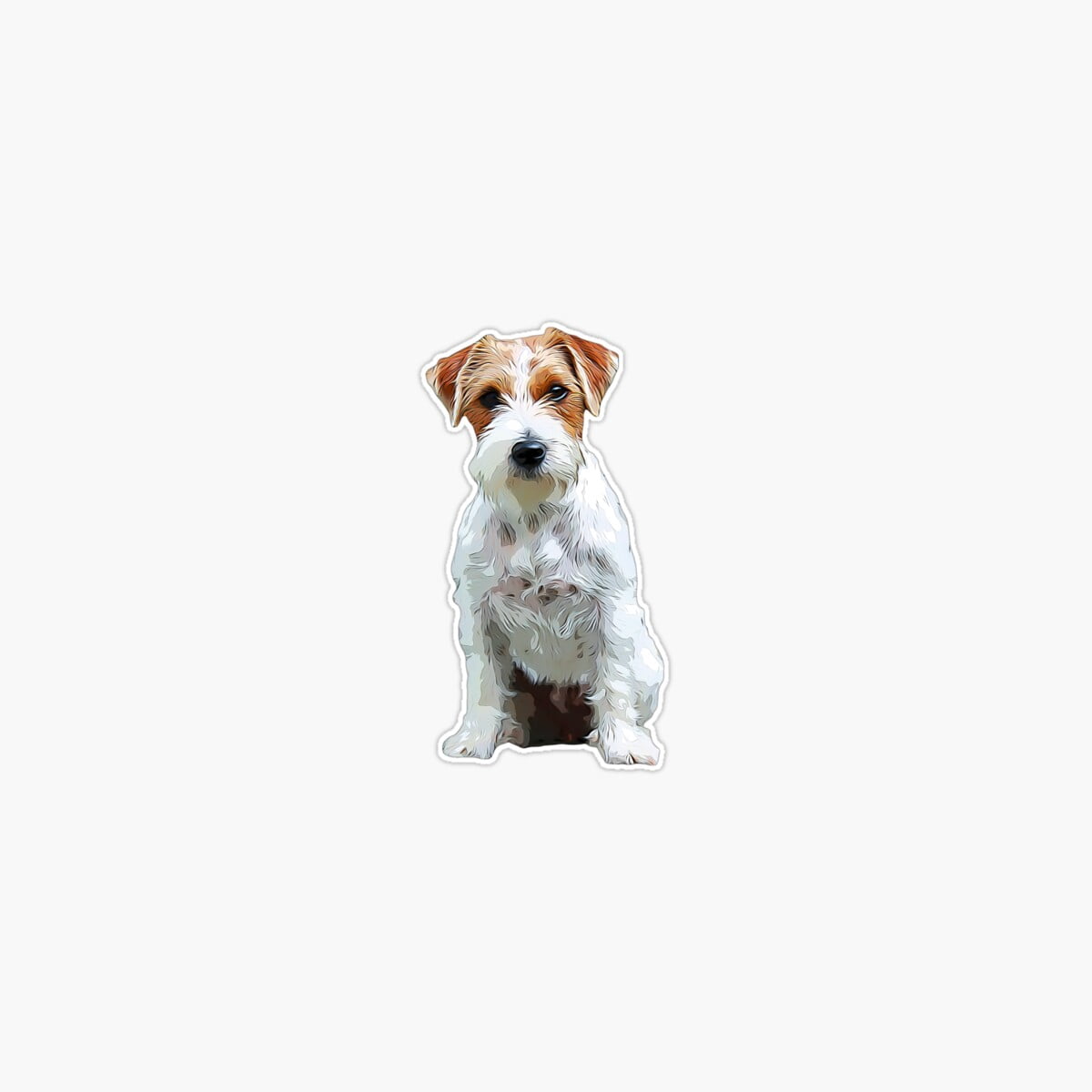 Onim Jack Russell Terrier Rough Coat Sticker, Phone Decal Water Bottle ...