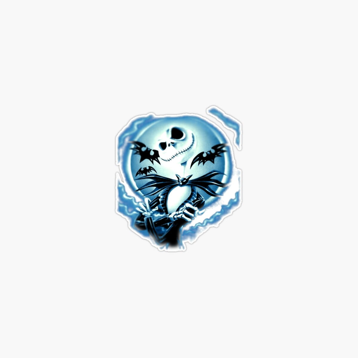 Onim Jack Skellington Sticker, Phone Decal Water Bottle Stickers Car ...